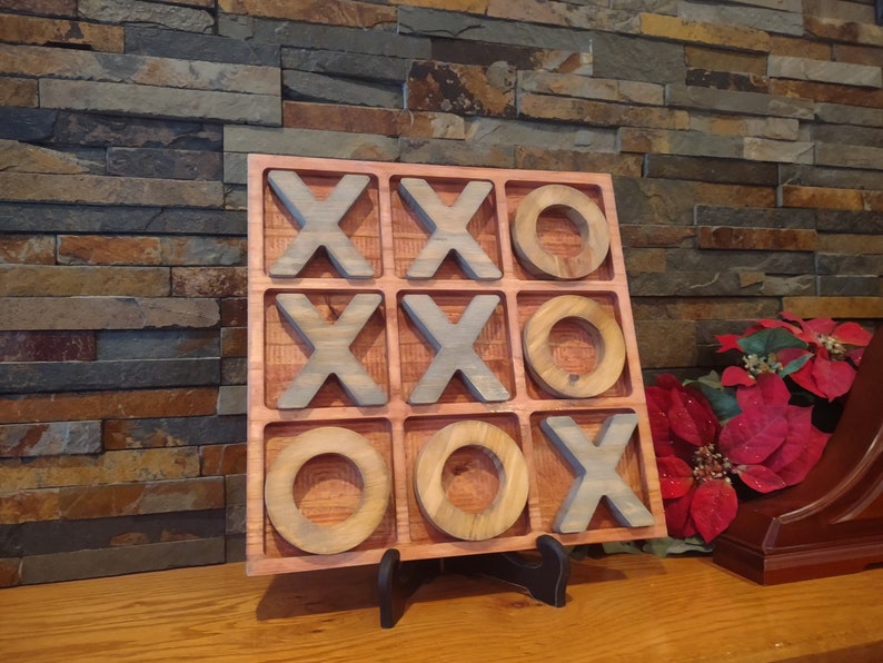 Seasonal Tic-tac Toe Game - Wooden Board - Table Top - Rustic Décor ...