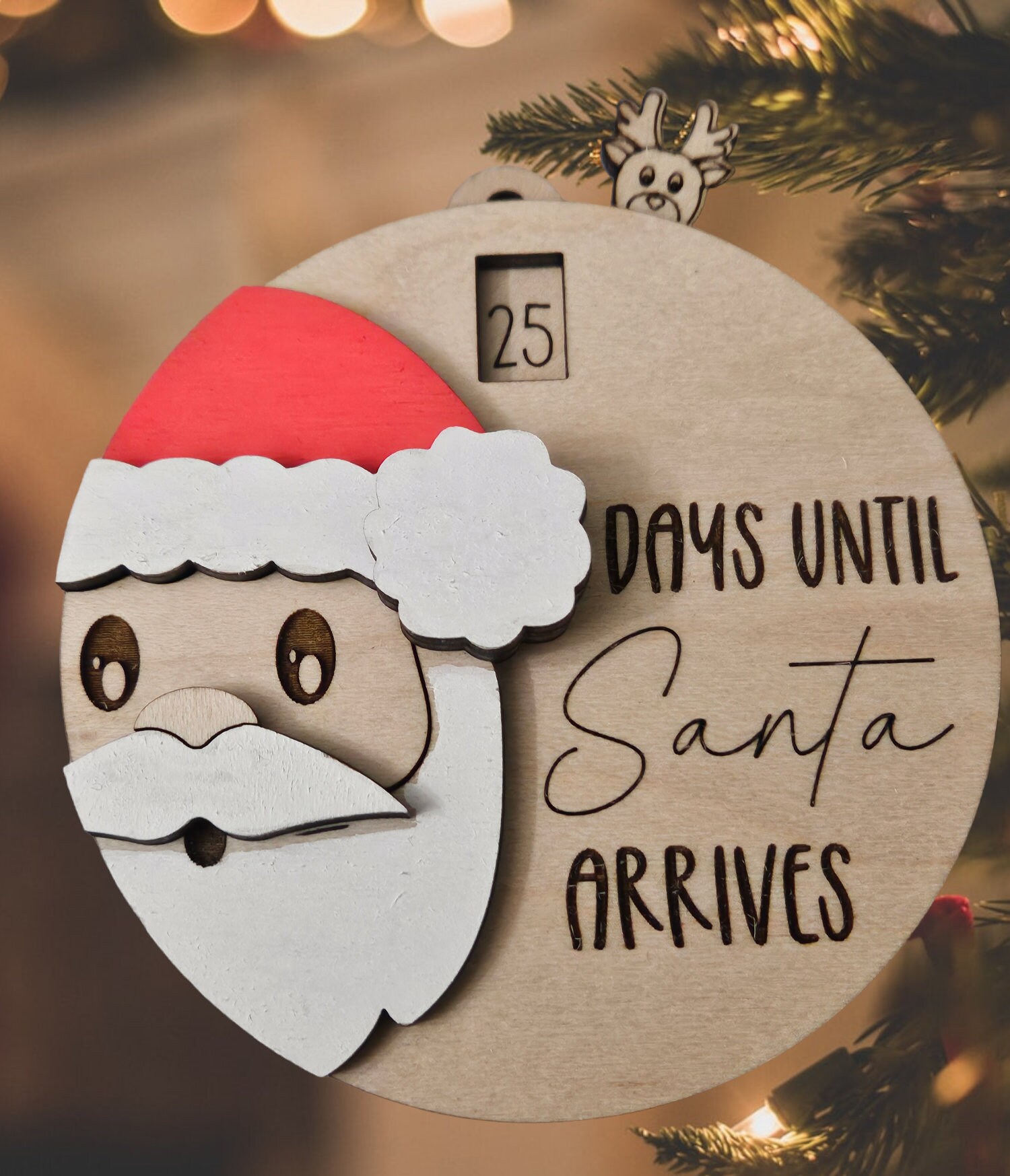 Christmas Countdown Ornament, Santa Countdown, Christmas Days Left ...