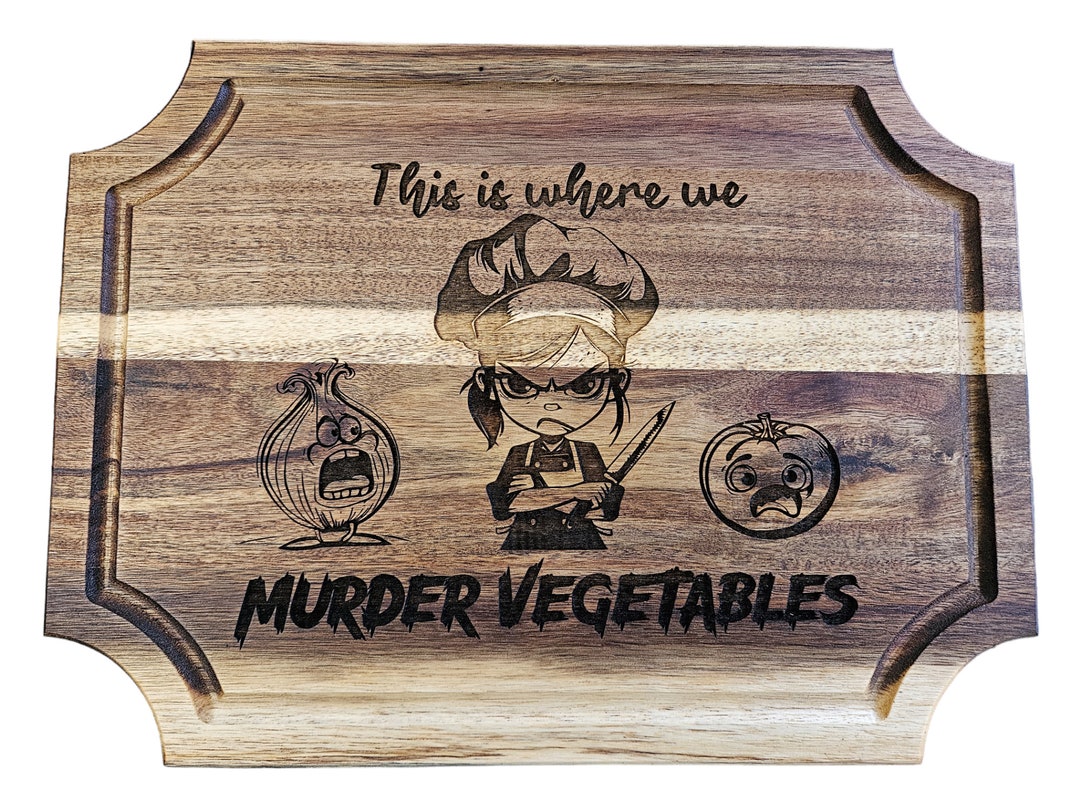 Girl Chef Murders Vegetables Cutting Board Where I Kill Veggies ...