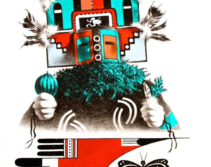 Harold Mason "hemis Kachina" Original Stone Lithograph Limited Edition ...
