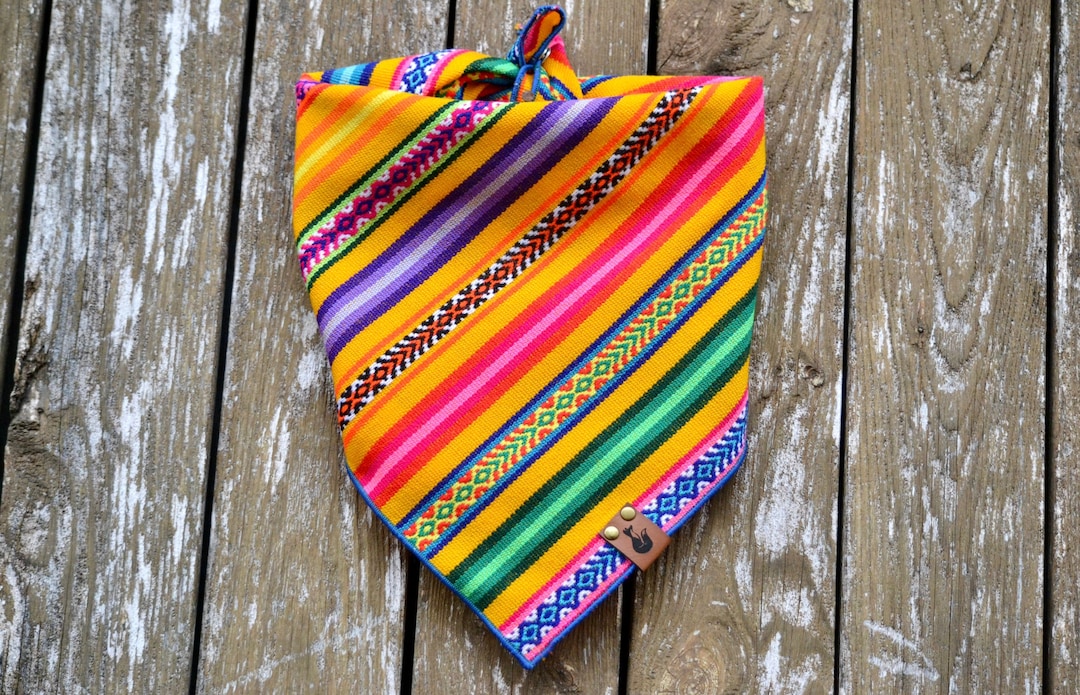 Cusco Dog Bandana Peruvian Cotton Blend Handmade - Etsy