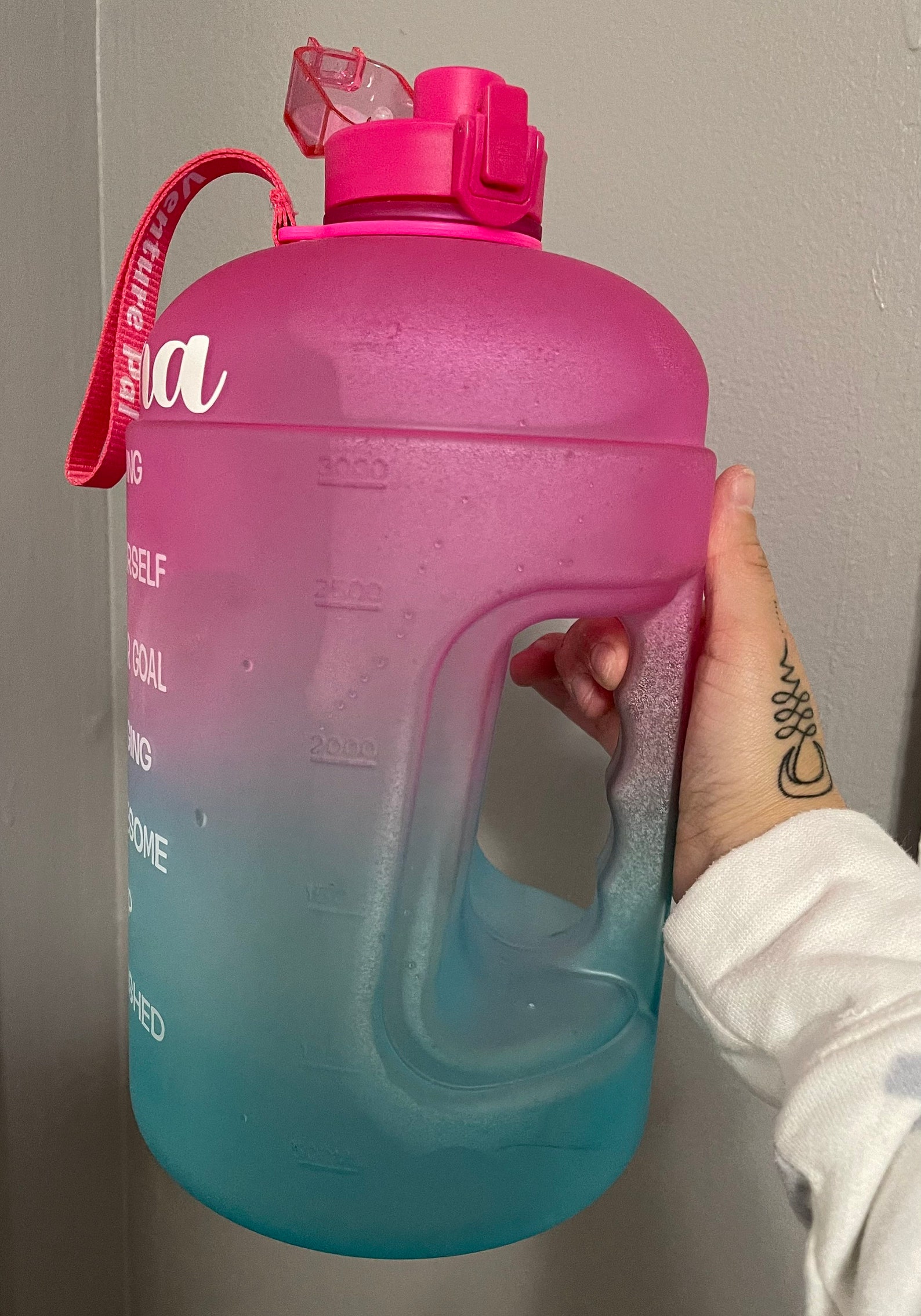 Motivational Water Bottle Time Marked Water Bottle Gallon | Etsy