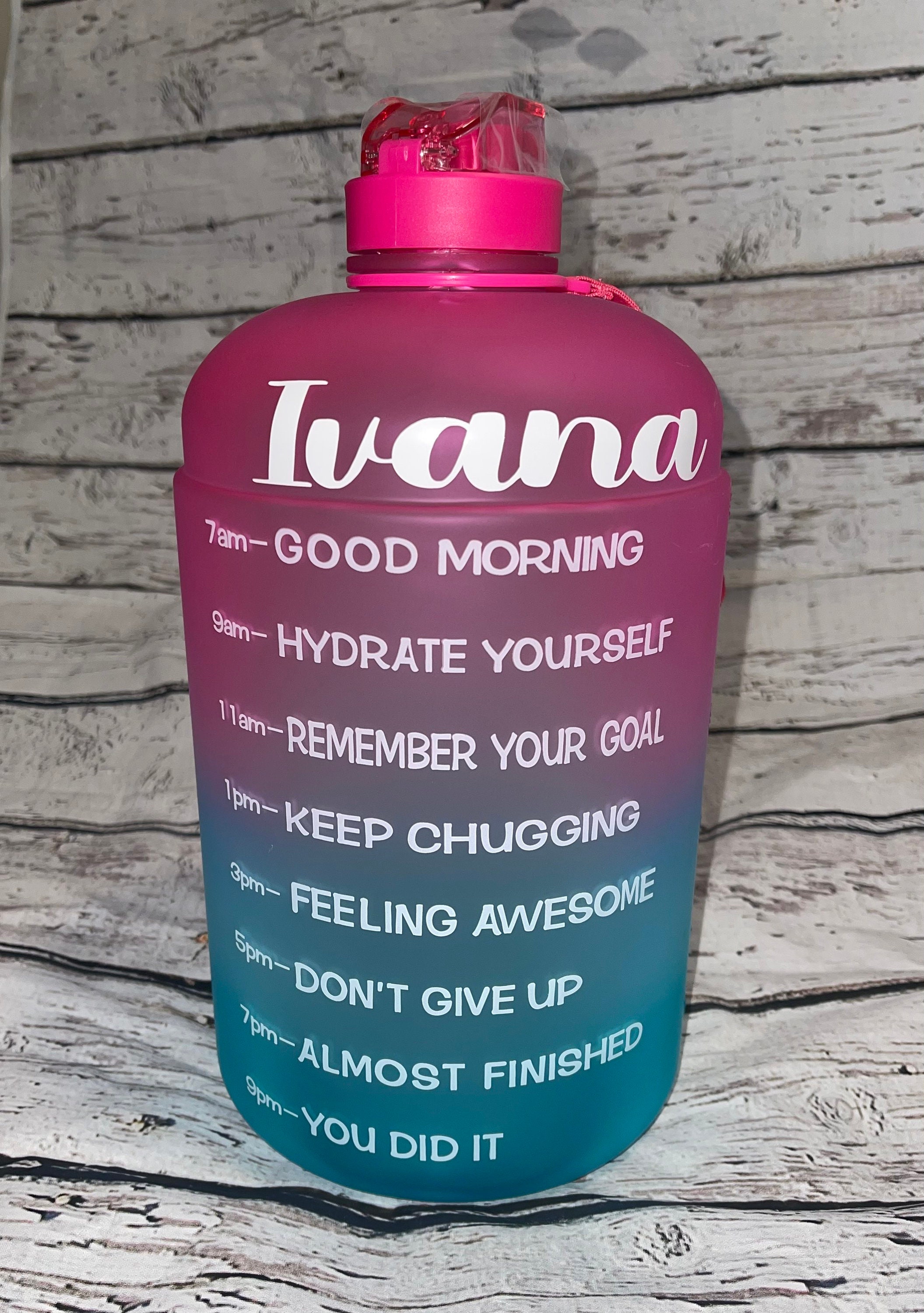 Motivational Water Bottle Time Marked Water Bottle Gallon | Etsy