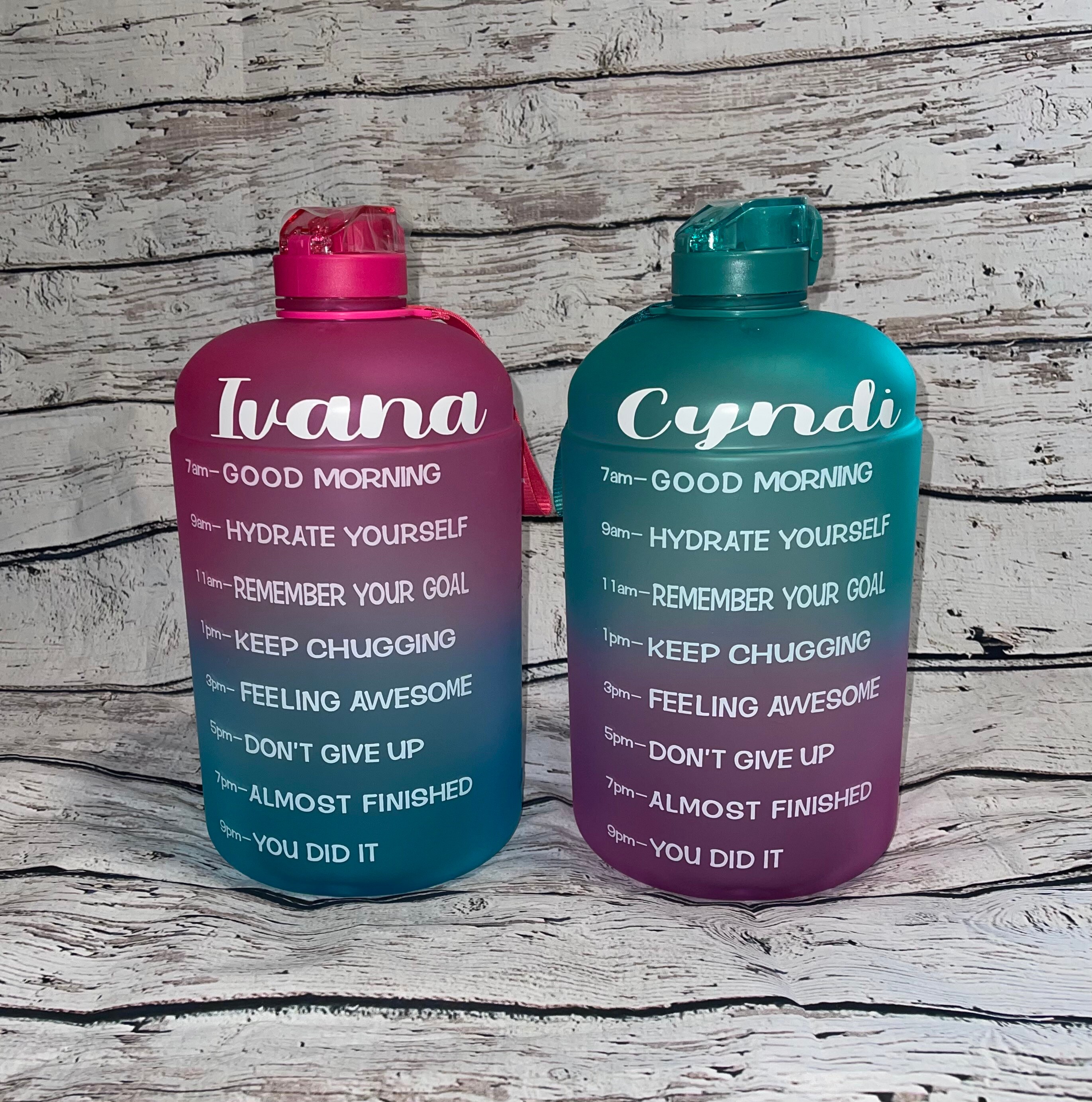 Motivational Water Bottle Time Marked Water Bottle Gallon | Etsy