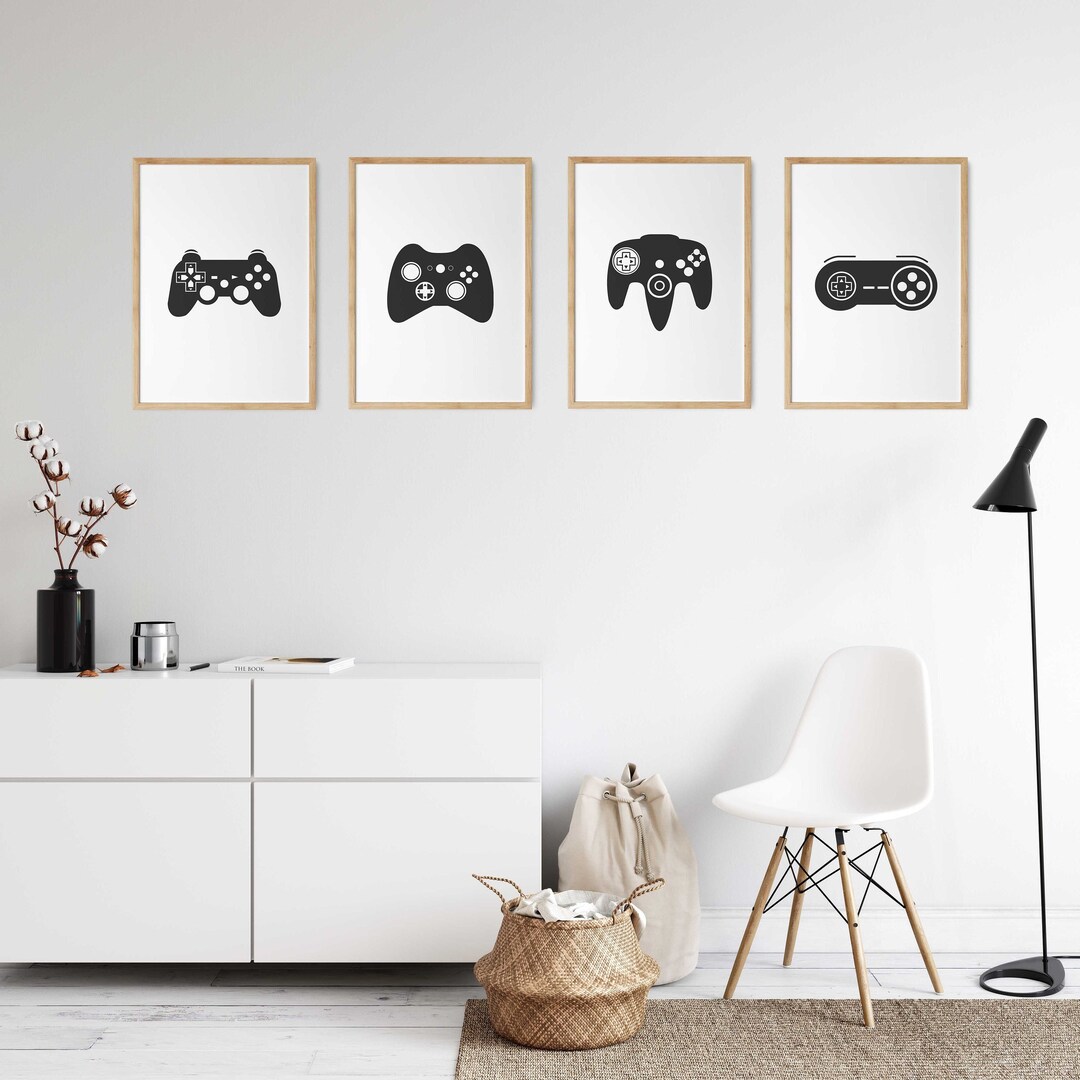 Gaming Poster Set 4 Poster, Xbox Playstation Nintendo 64 Und SNES ...
