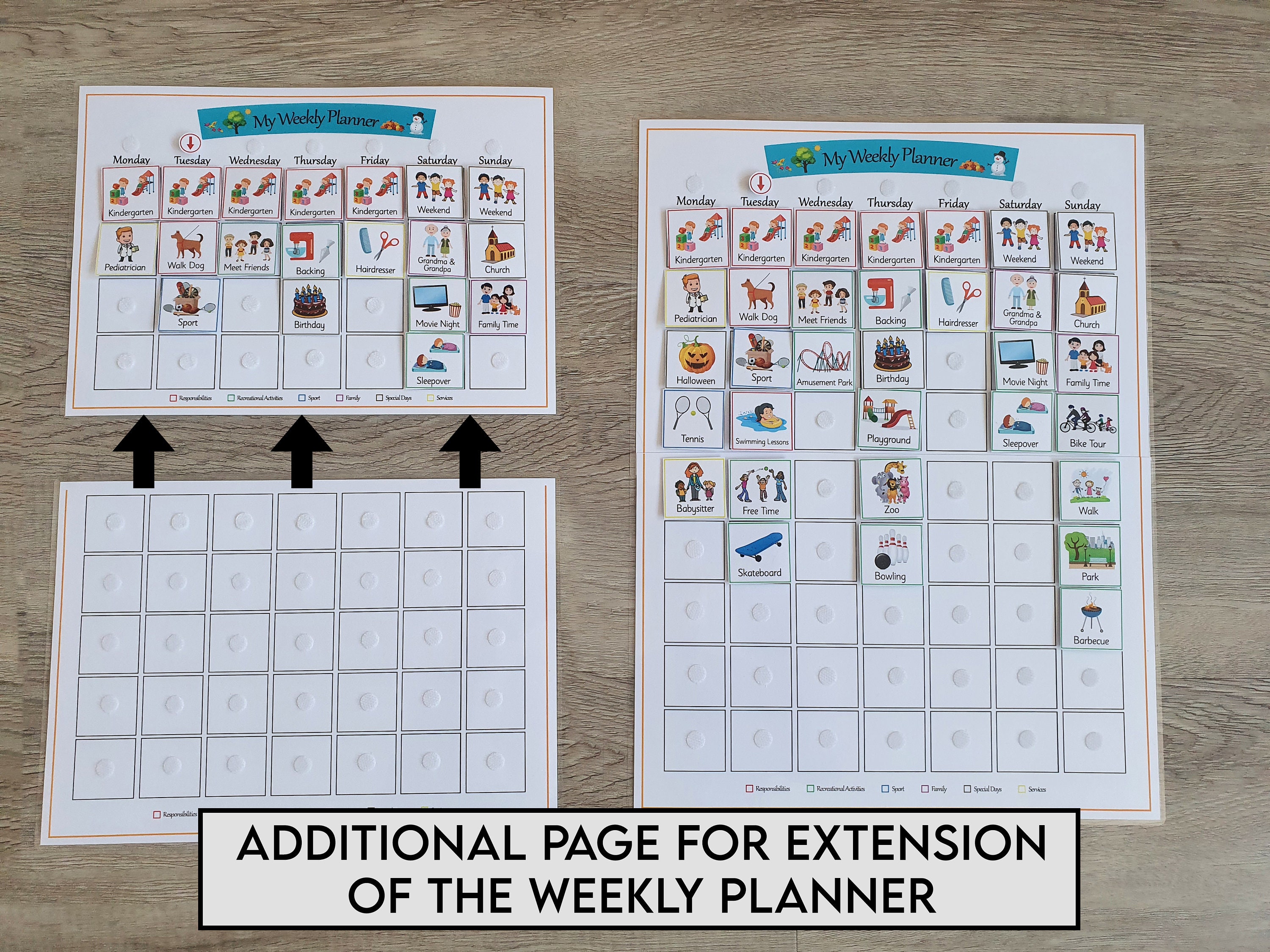 Weekly Schedule for Kids Weekly Activity Planner Children | Etsy