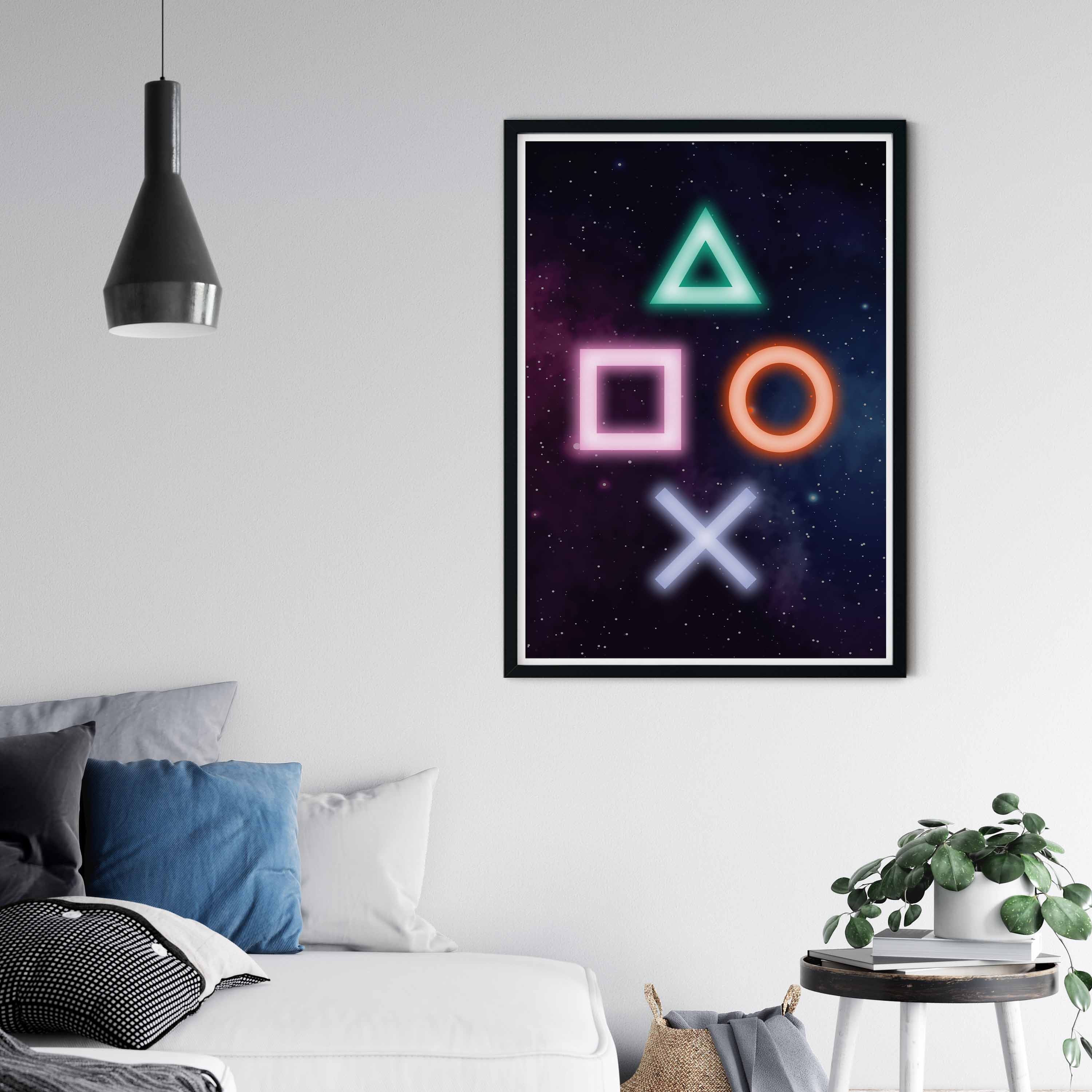PlayStation Symbole Gaming Poster Poster mit Neoneffekt | Etsy
