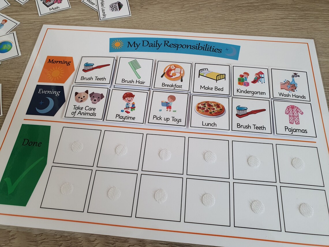 Daily Schedule for Kids Daily Planner Daily Checklist Kids - Etsy