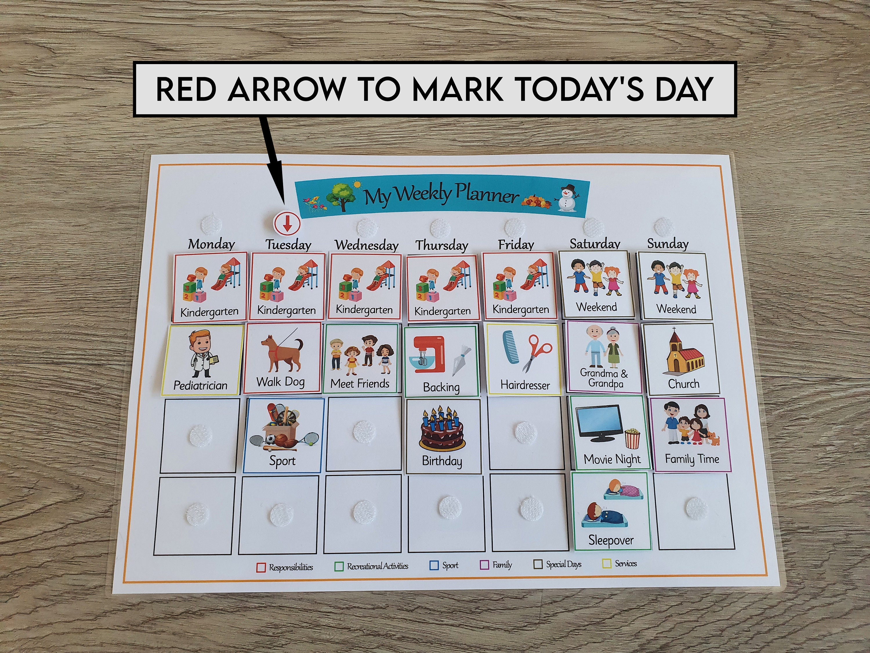 Weekly Schedule for Kids Weekly Activity Planner Children | Etsy