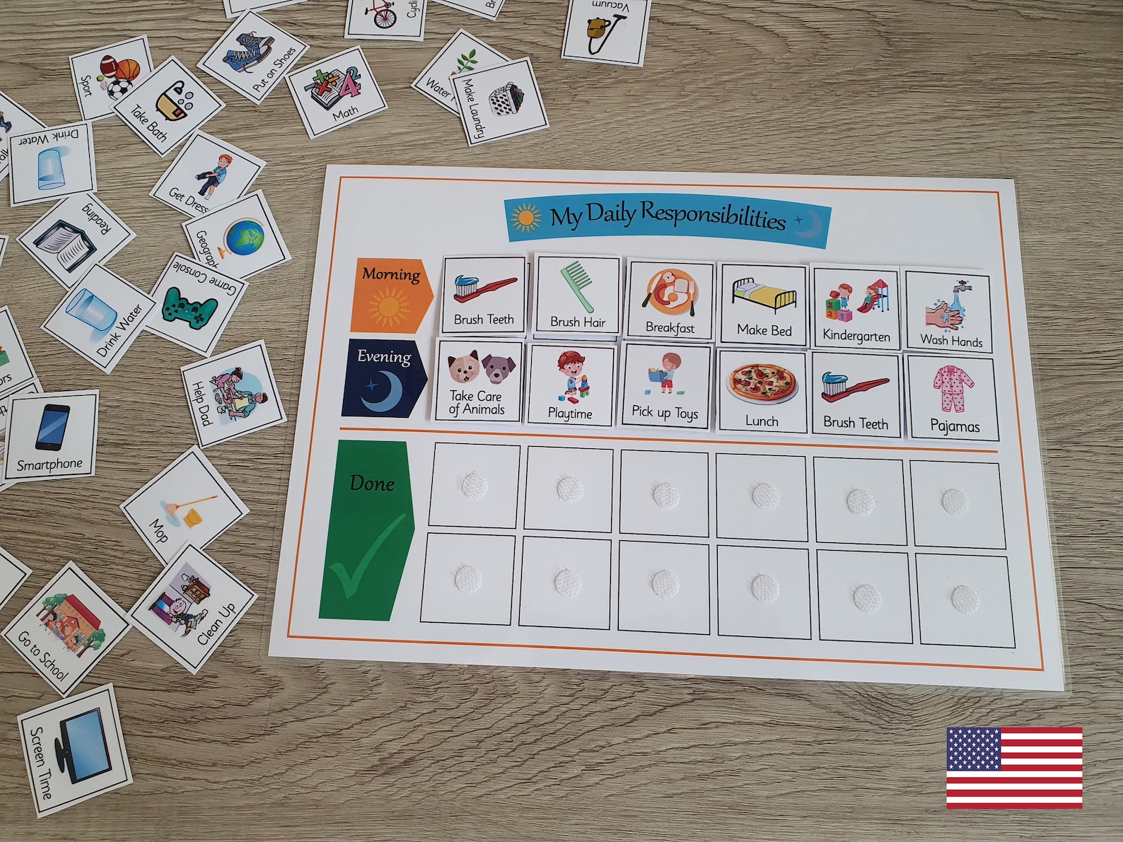 Daily Schedule for Kids, Daily Planner, Daily Checklist Kids, Chore ...