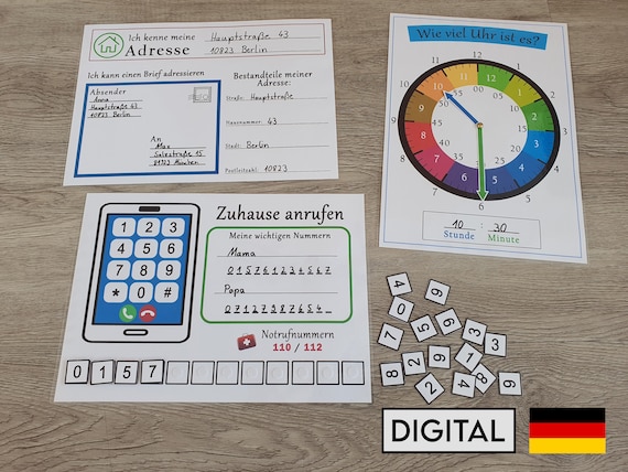 Kids Life Skills Worksheets Bundle DE Practice Address | Etsy