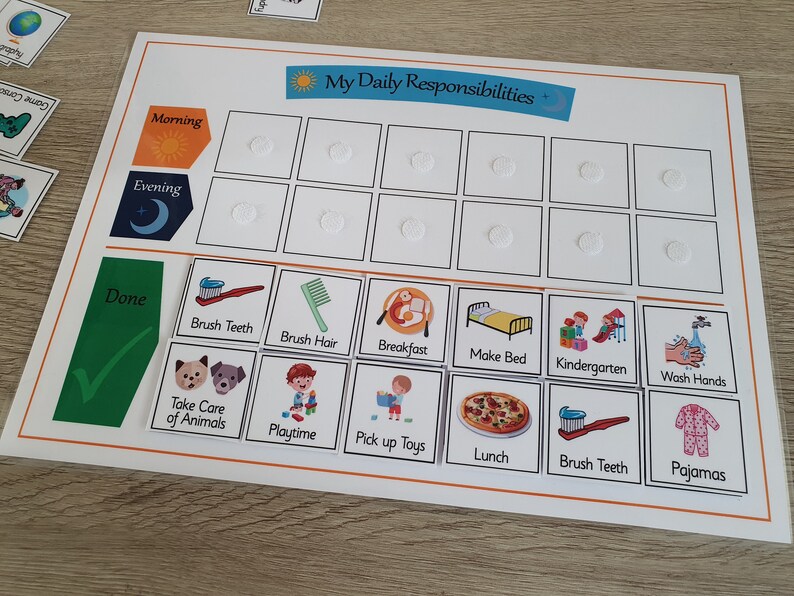 Daily Schedule for Kids Daily Planner Daily Checklist Kids - Etsy