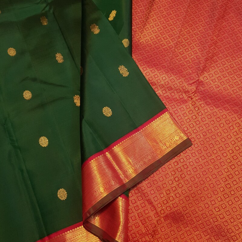 Green Pattu Saree - Etsy