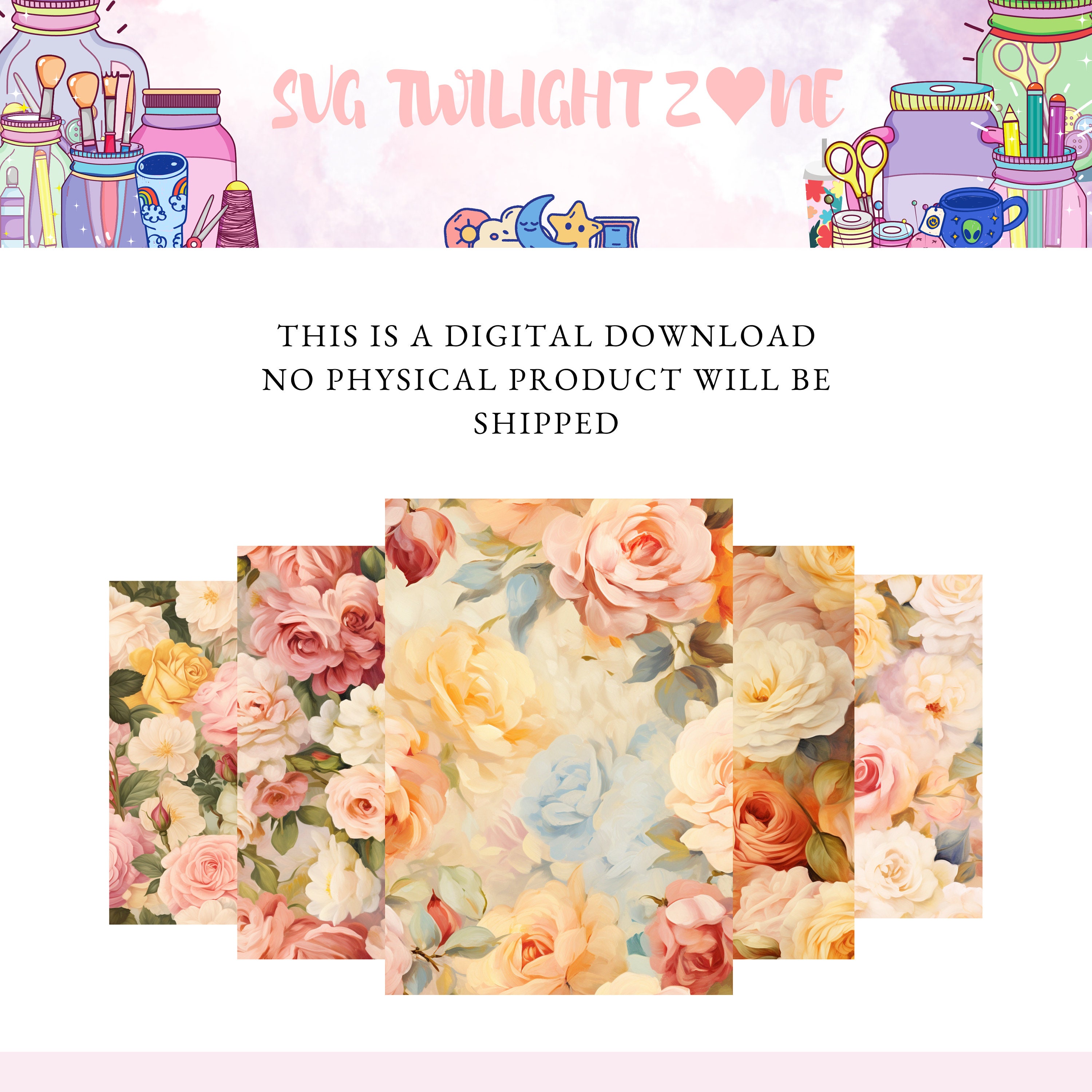 Bundle Retro Pastel Flowers Set of 12 Tumbler Sublimation - Etsy