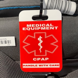 CPAP Tag for Your CPAP Bag, Medical Equipment Tag, CPAP Tag for Travel ...