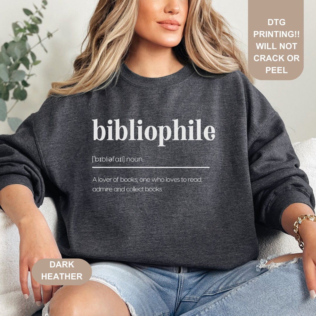 Bibliophile Definition Sweater, Cute Book Lover Sweatshirt, Gift for ...