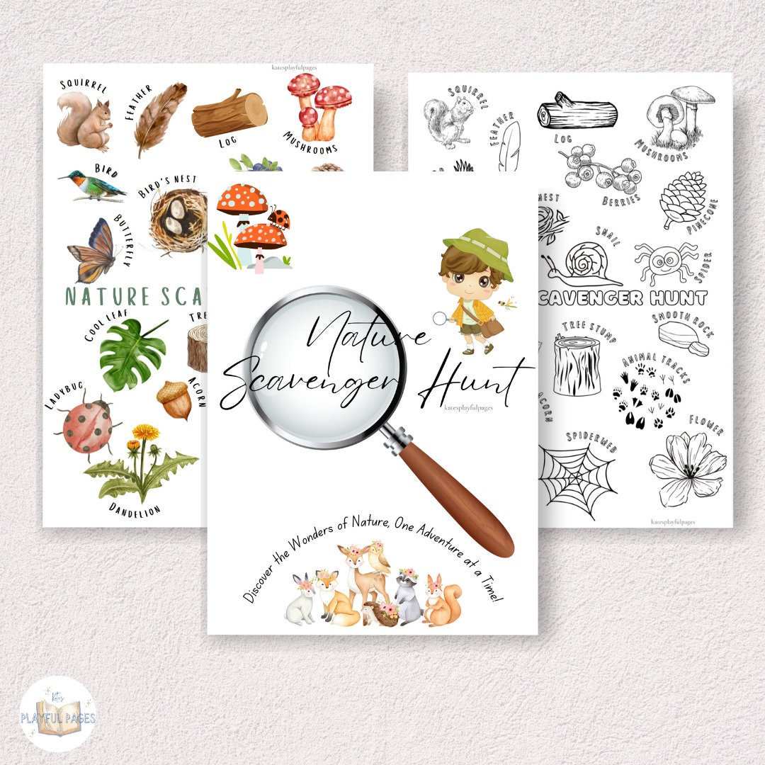 Nature Scavenger Hunt Printable, Fun, Outdoor Scavenger Hunt for Kids ...