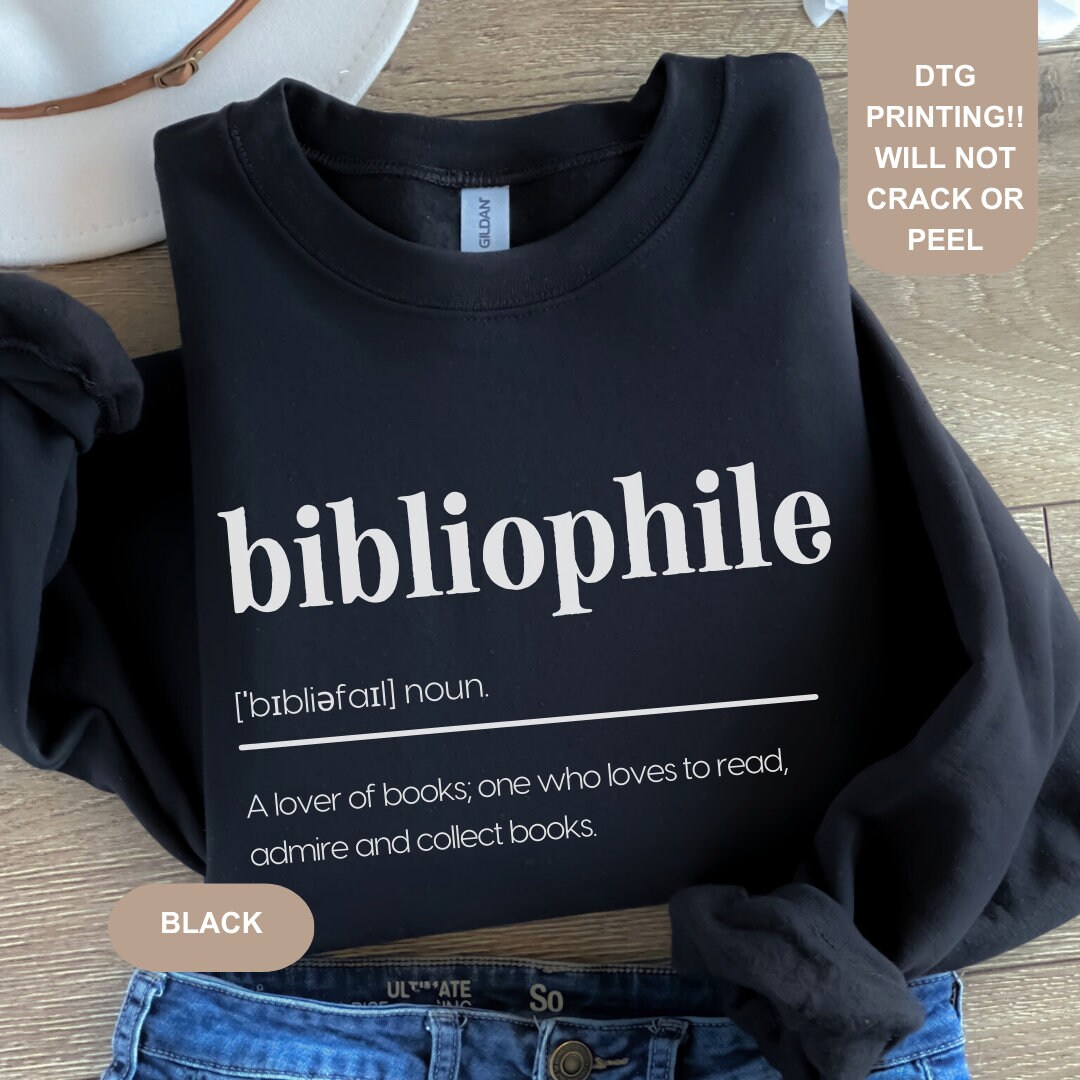 Bibliophile Definition Sweater, Cute Book Lover Sweatshirt, Gift for Book Lover, Bookish Sweater ...