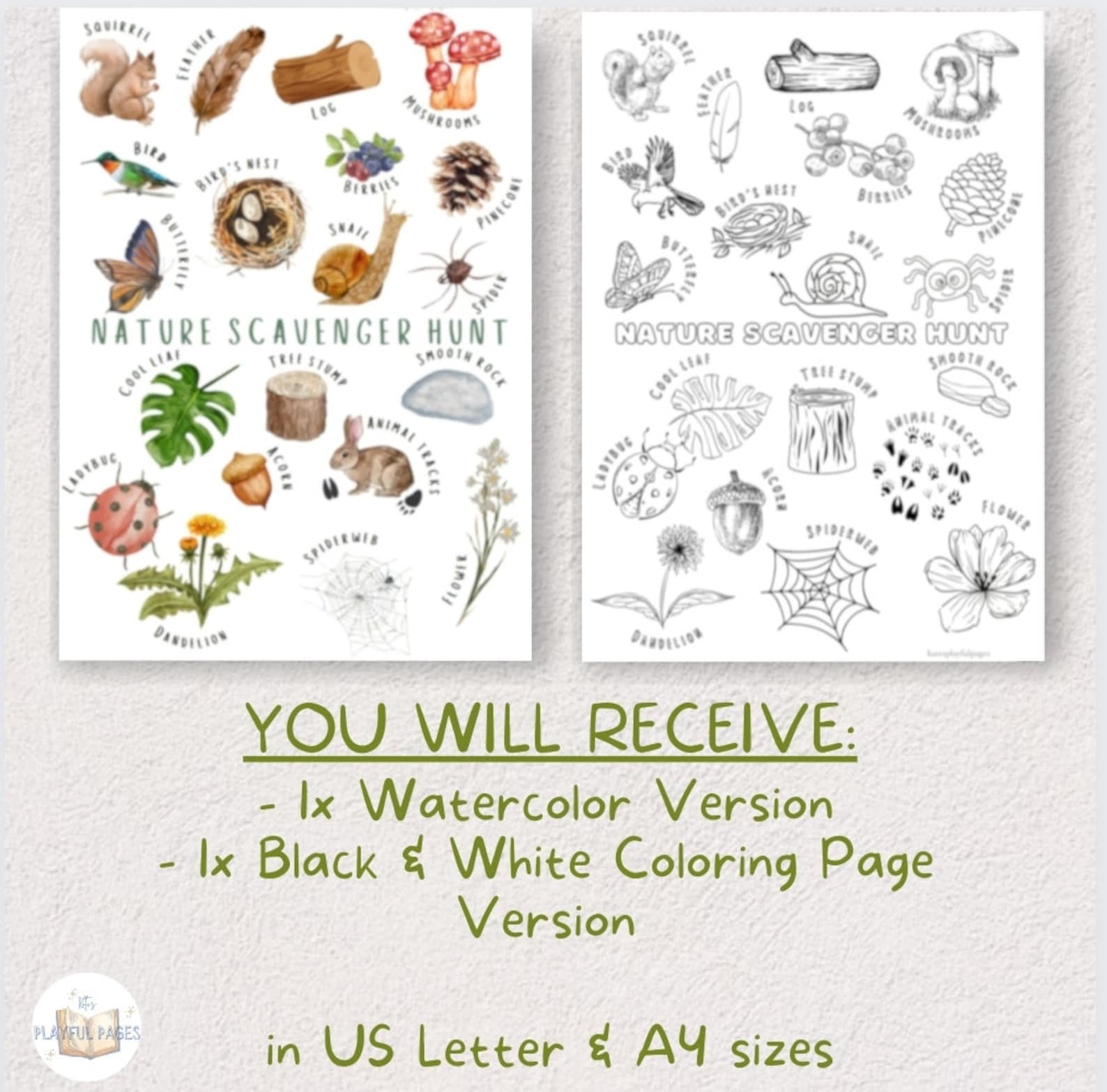 Nature Scavenger Hunt Printable, Fun, Outdoor Scavenger Hunt for Kids ...