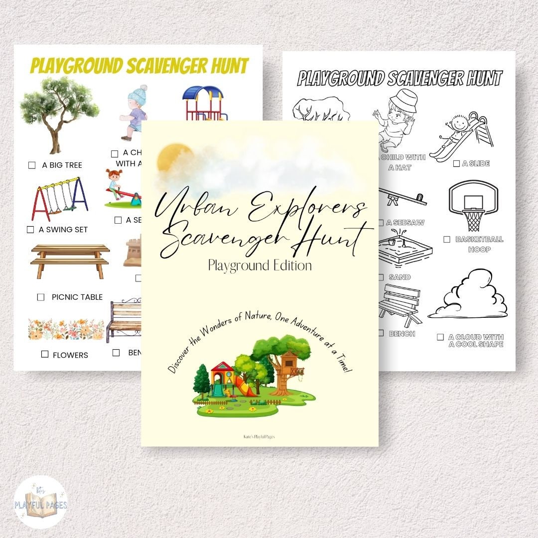 Playground Scavenger Hunt Printable, Spring, Summer, Outdoor Scavenger ...
