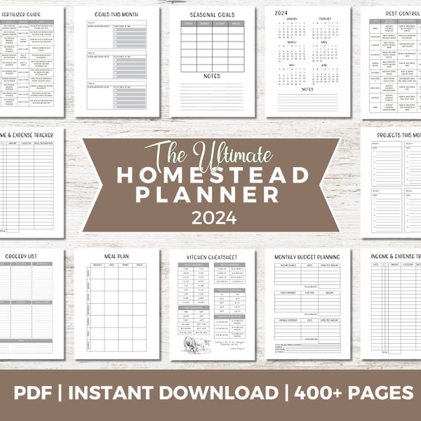 2024 Homestead Planner - Etsy