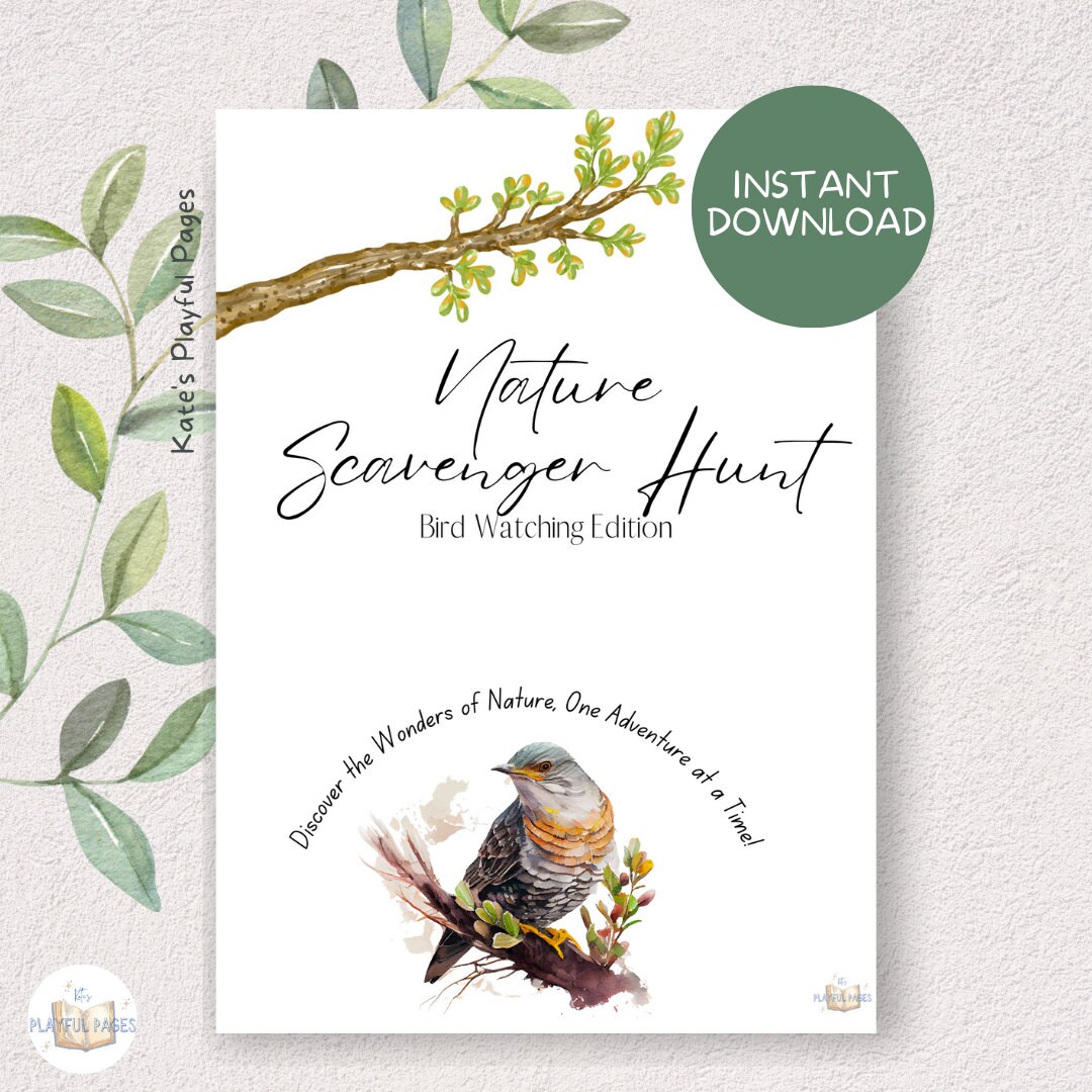 Bird Scavenger Hunt Printable, Spring, Summer, Birds Outdoor Scavenger ...