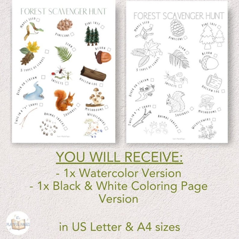 Forest Scavenger Hunt Printable, , Spring, Summer, Outdoor Scavenger ...