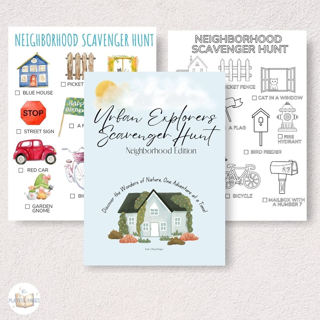 Neighborhood Scavenger Hunt Printable, Spring, Summer, Outdoor ...