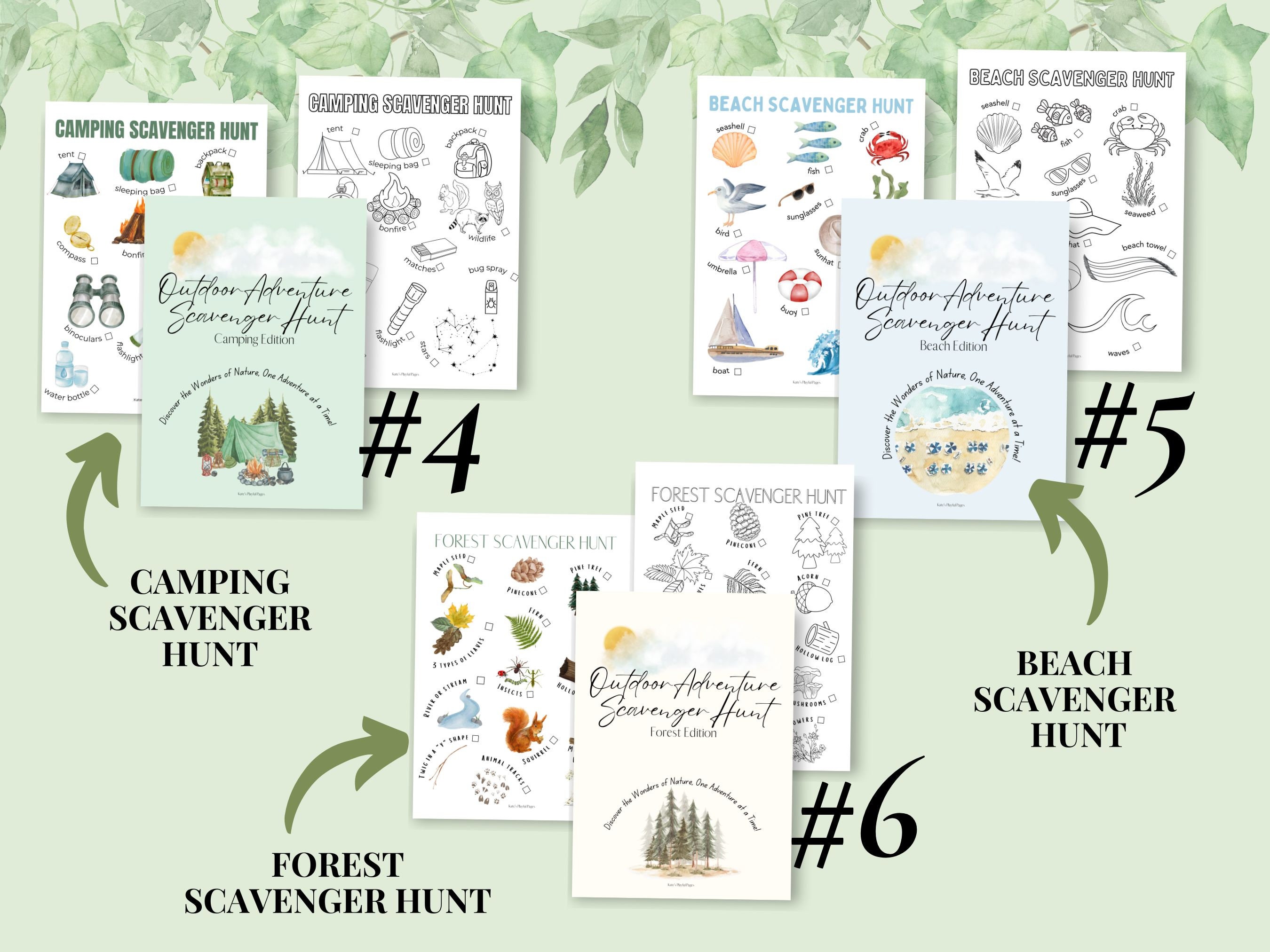 Outdoor Scavenger Hunt MEGA PACK BUNDLE, Rainy Day Games, Playground ...