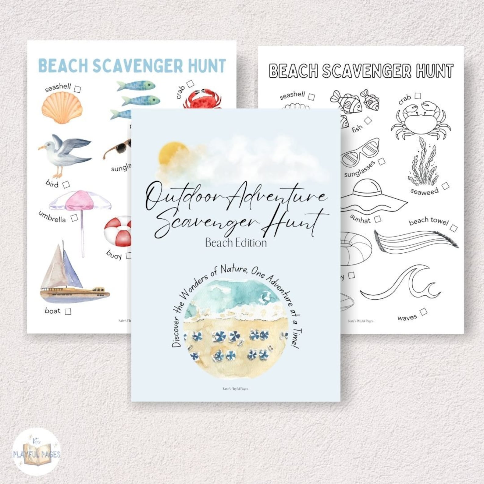 Beach Scavenger Hunt Printable, , Spring, Summer, Outdoor Scavenger ...