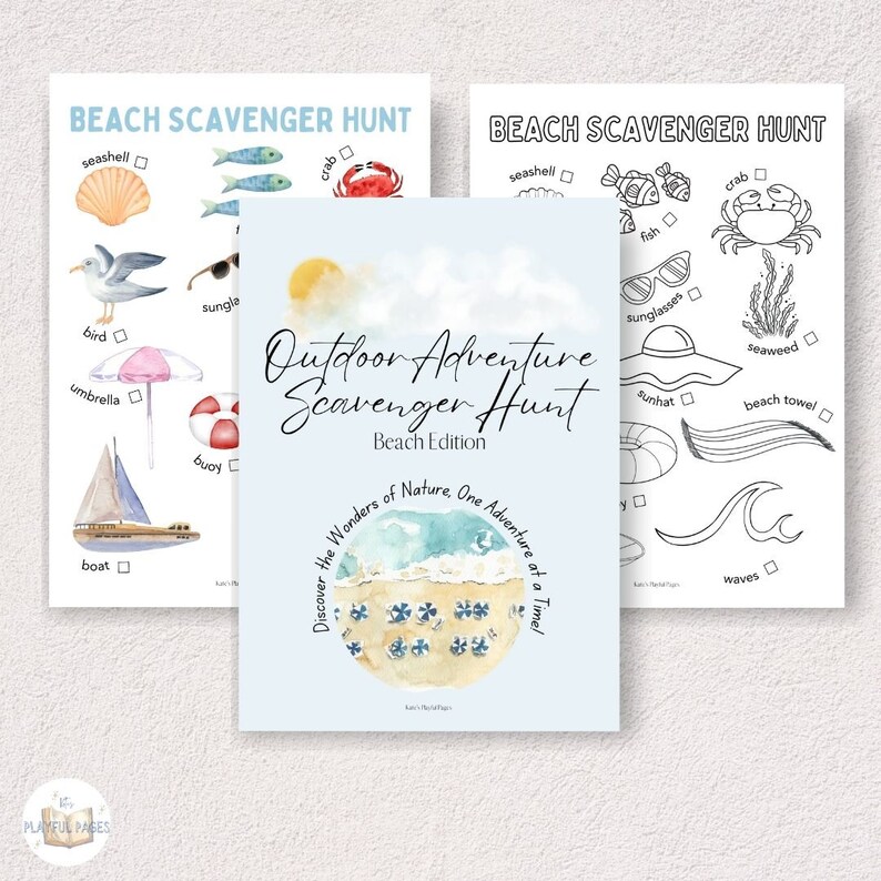 Beach Scavenger Hunt Printable Spring Summer Outdoor - Etsy