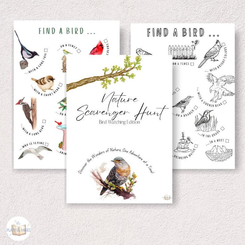 Bird Scavenger Hunt Printable, Spring, Summer, Birds Outdoor Scavenger ...