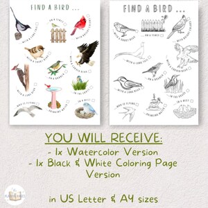 Bird Scavenger Hunt Printable, Spring, Summer, Birds Outdoor Scavenger ...