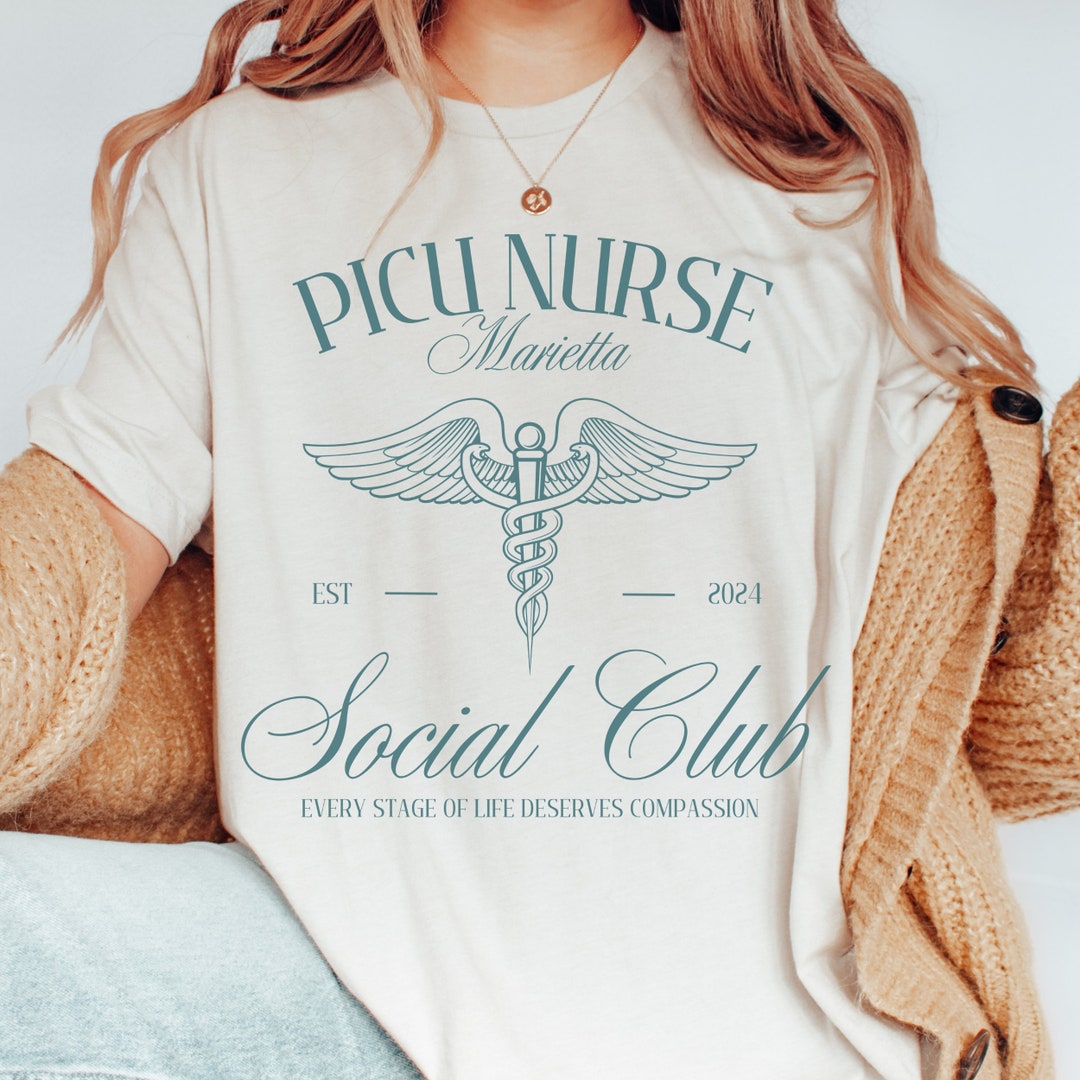 CUSTOM PICU Nurse Social Club Shirt Graduation Gift Nurse Graduate T ...