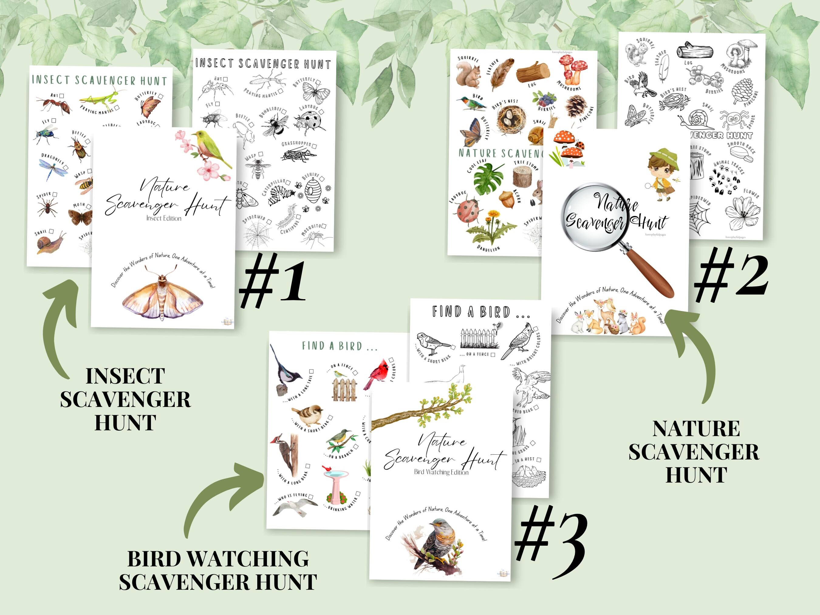 Outdoor Scavenger Hunt MEGA PACK BUNDLE, Rainy Day Games, Playground ...