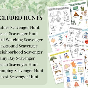 Outdoor Scavenger Hunt MEGA PACK BUNDLE, Rainy Day Games, Playground ...