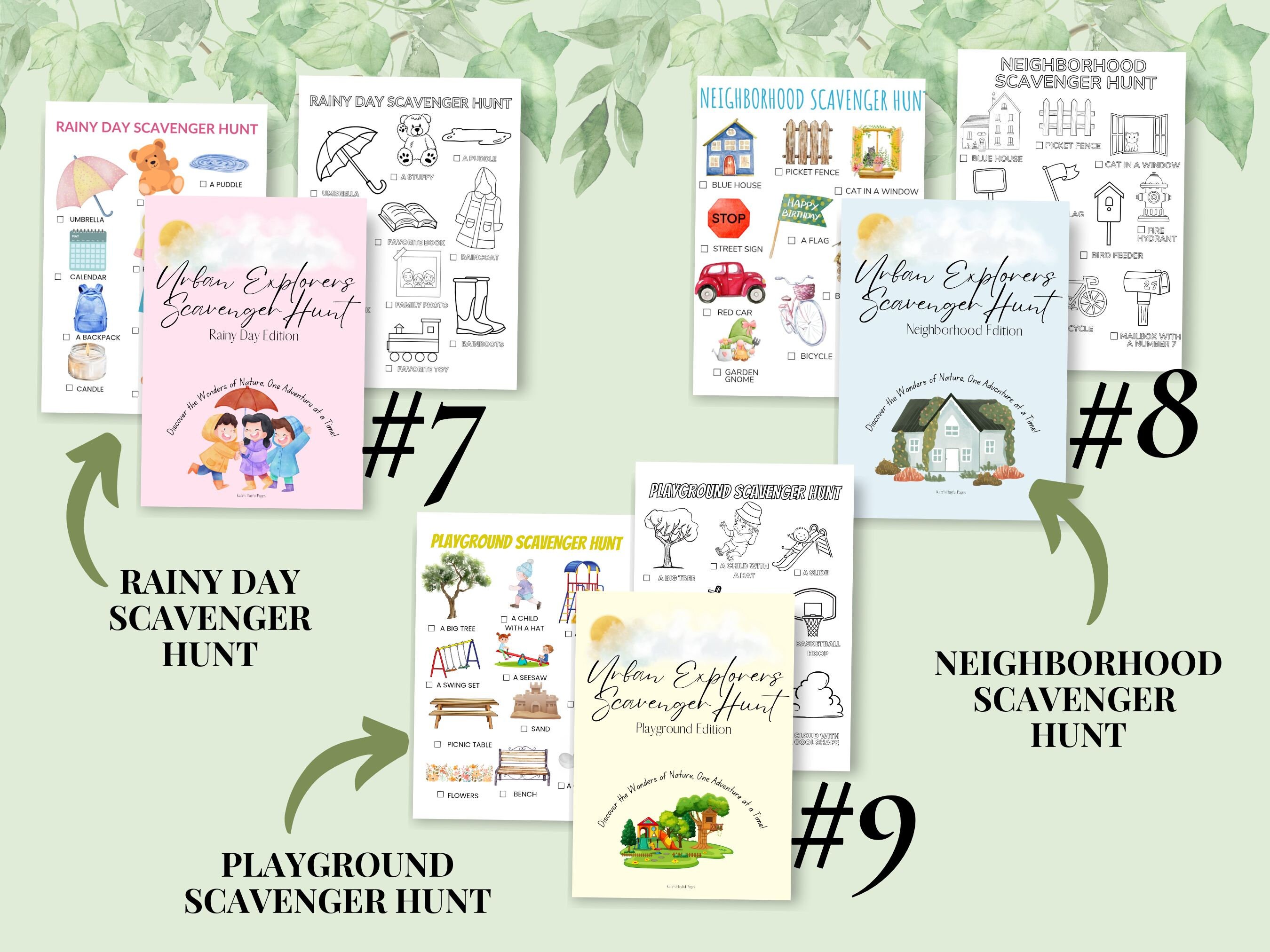 Outdoor Scavenger Hunt MEGA PACK BUNDLE, Rainy Day Games, Playground ...