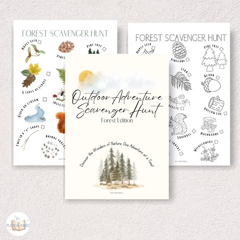 Forest Scavenger Hunt Printable, , Spring, Summer, Outdoor Scavenger ...