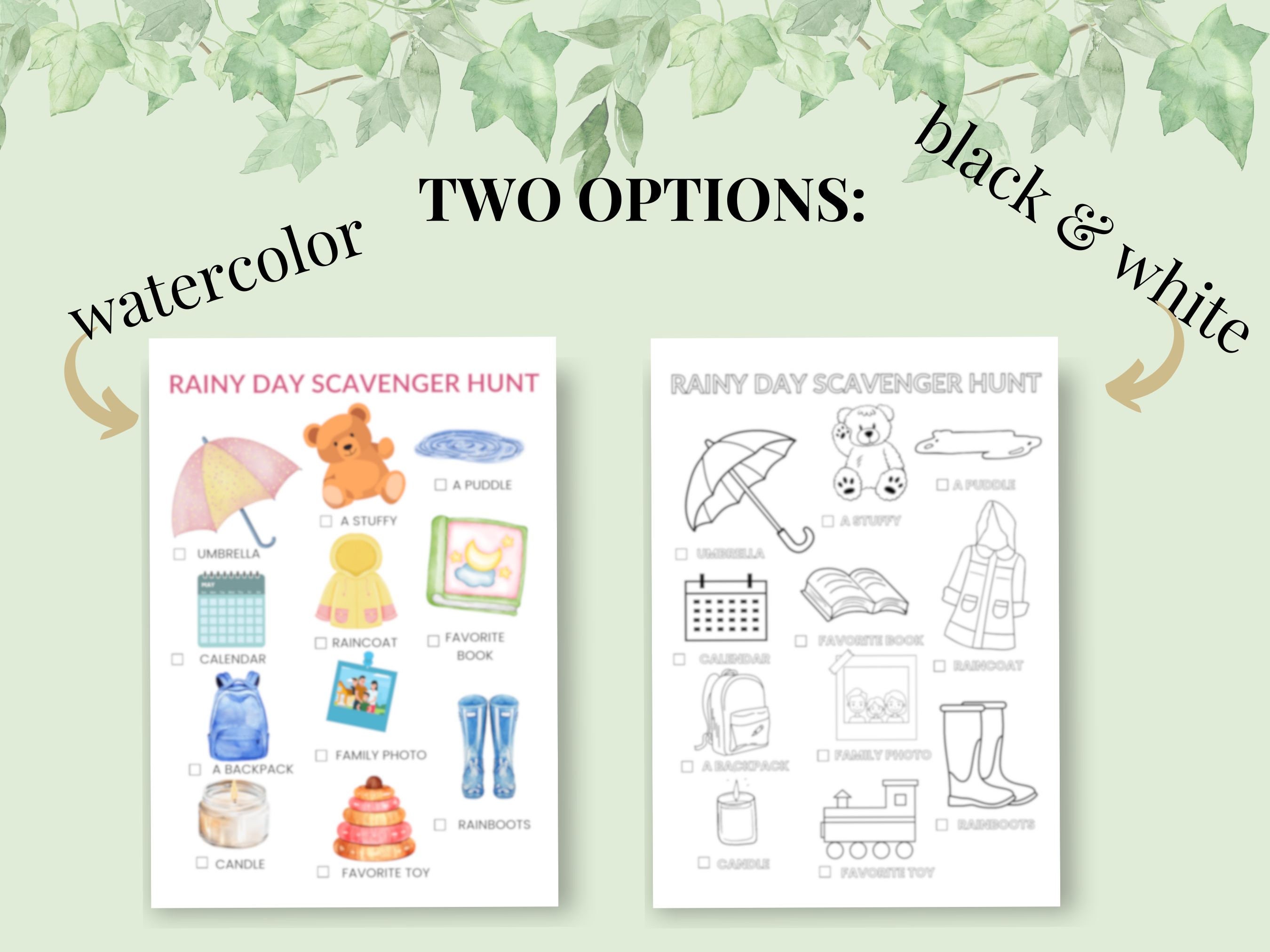 Outdoor Scavenger Hunt MEGA PACK BUNDLE, Rainy Day Games, Playground ...