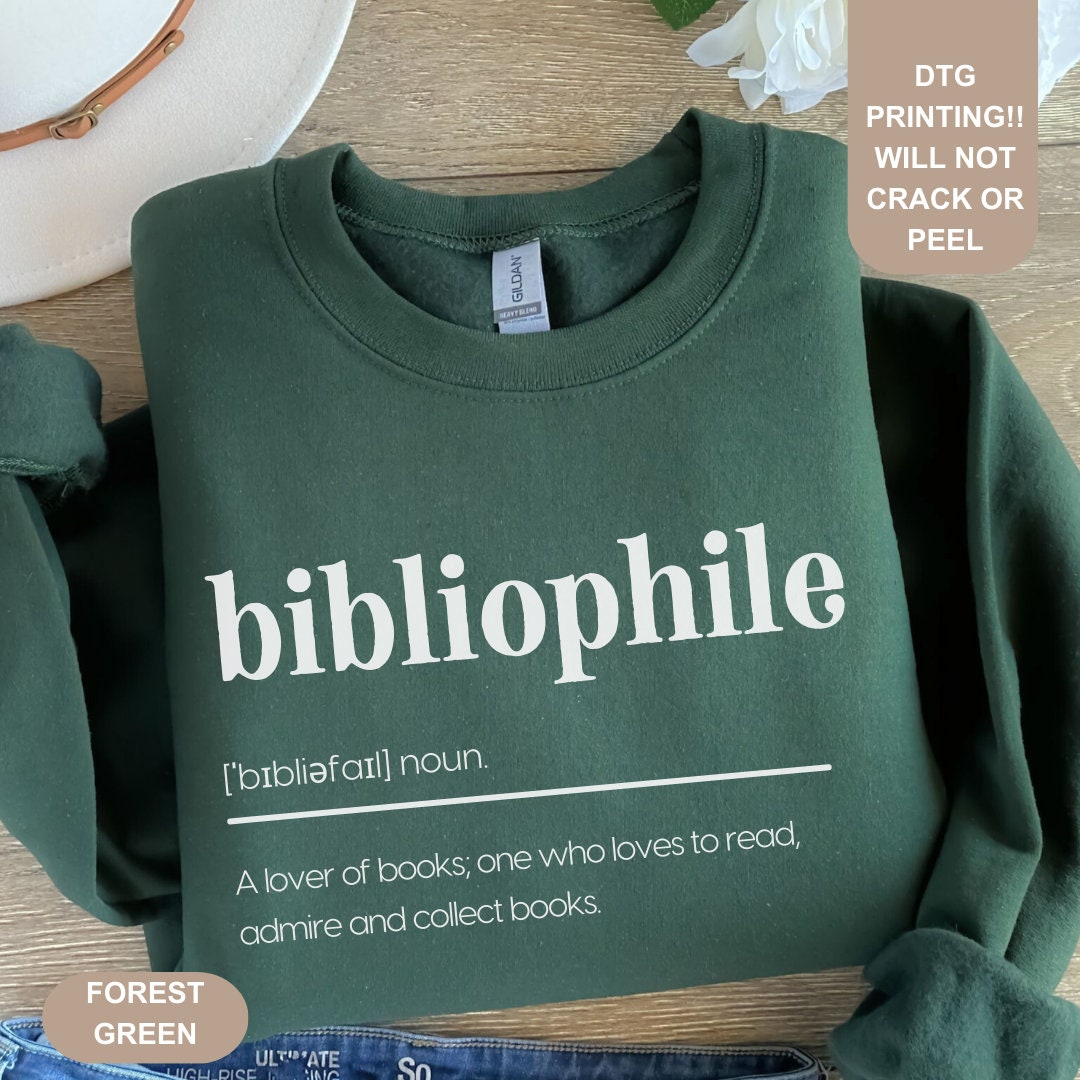 Bibliophile Definition Sweater, Cute Book Lover Sweatshirt, Gift for ...