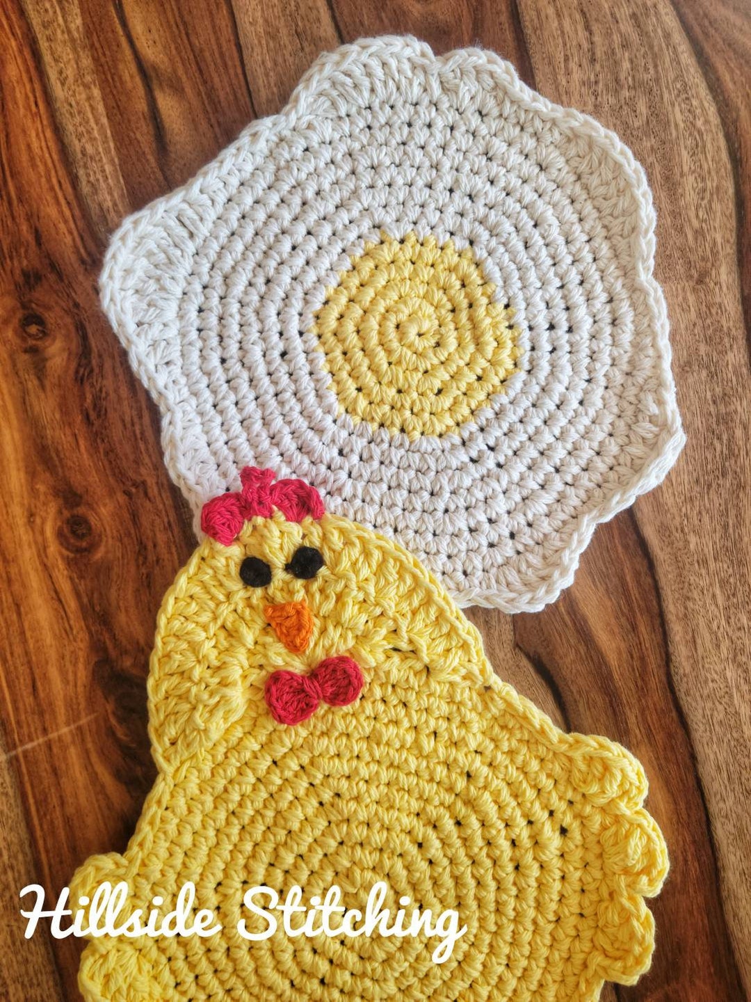 Crochet Chicken Coaster, Farmhouse Chicken Decor, Gift for Chicken ...