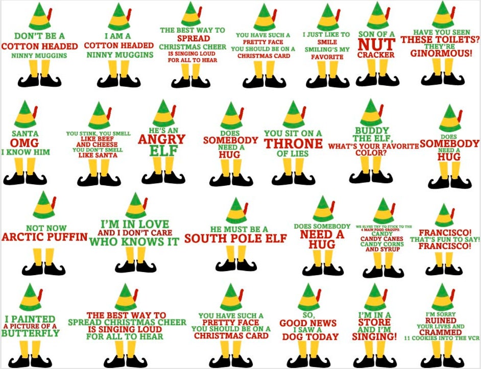 26 Elf Quotes Bundle - Etsy