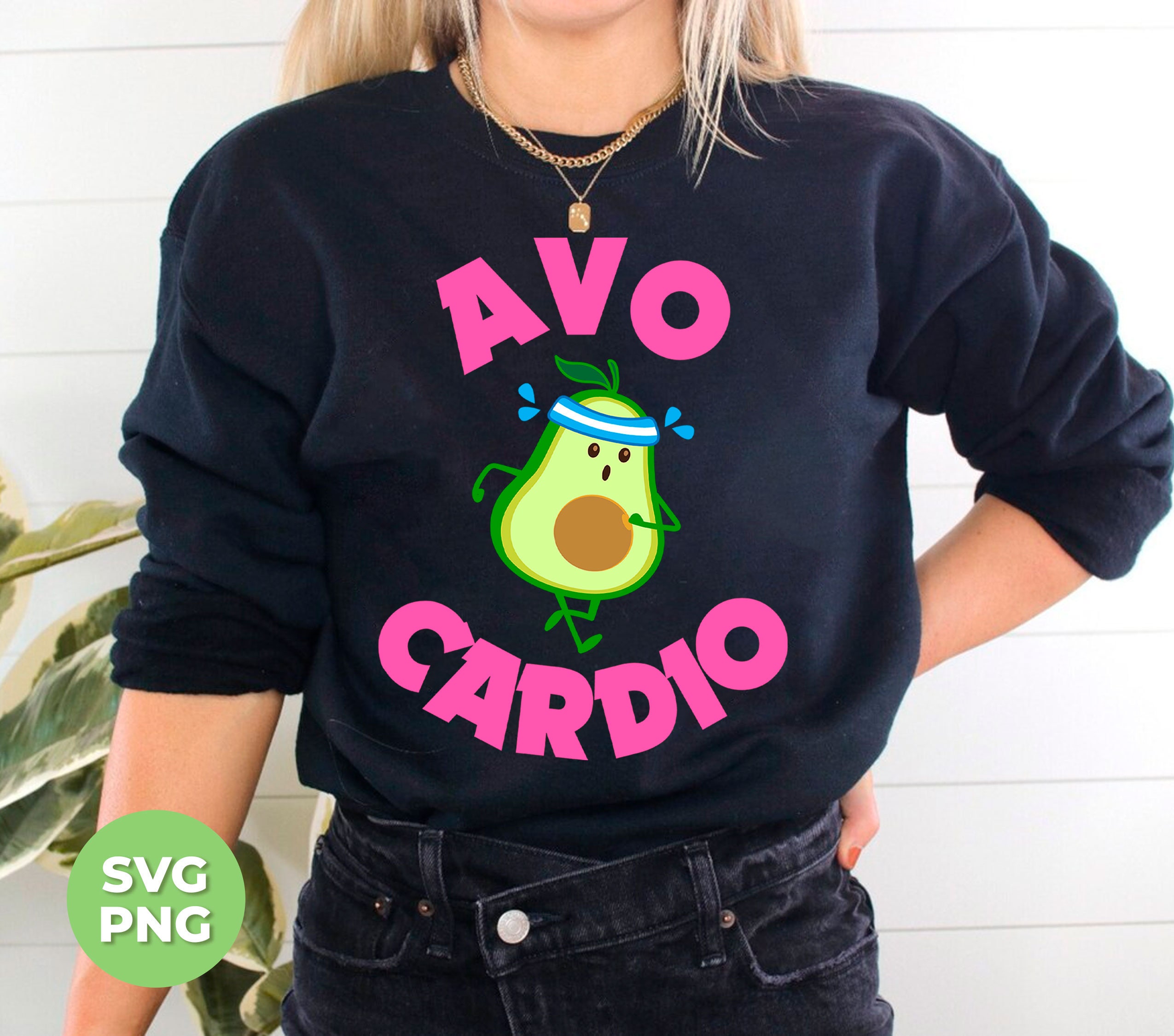 Avo-cardio Svg, Avocado Svg, Funny Avocado Svg, Pink Avocado Do Cardio ...