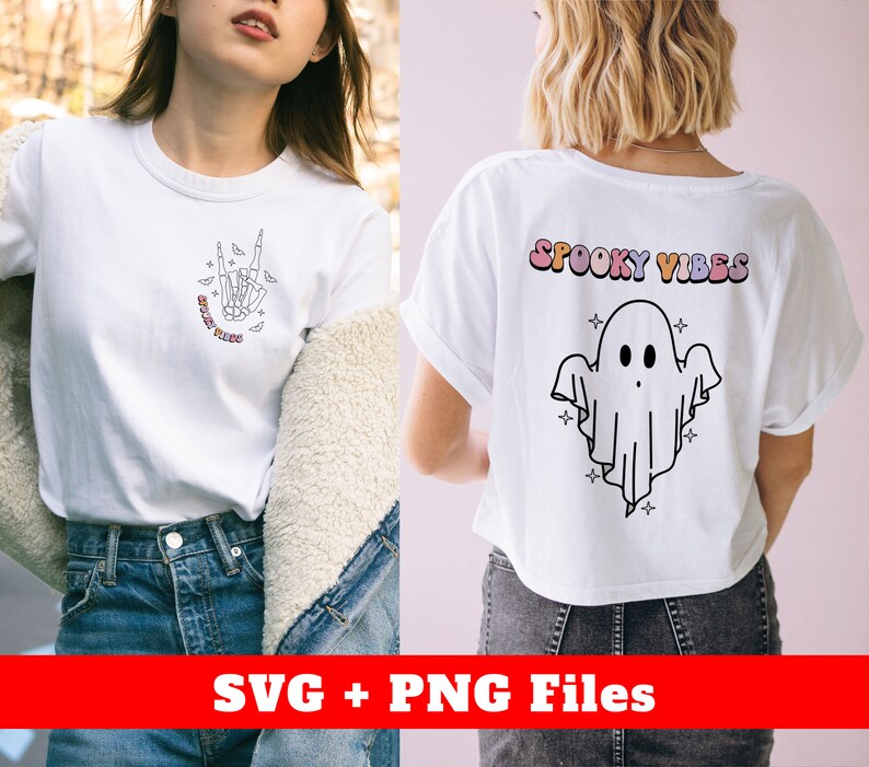 Spooky Vibes Svg Cute Ghost Svg Cute Boo Svg Happy - Etsy