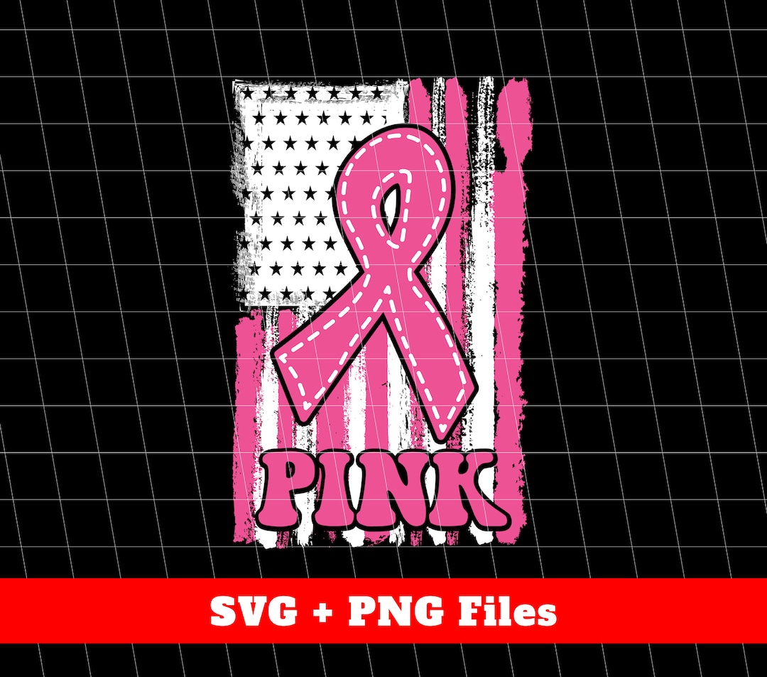 American Flag Svg, Back the Pink Svg, Pink Ribbon Svg, Breast Cancer ...