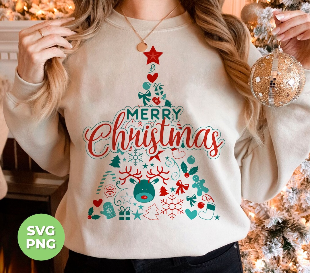 Christmas Tree Svg, Christmas Pattern Svg, Modern Christmas Svg, Merry ...