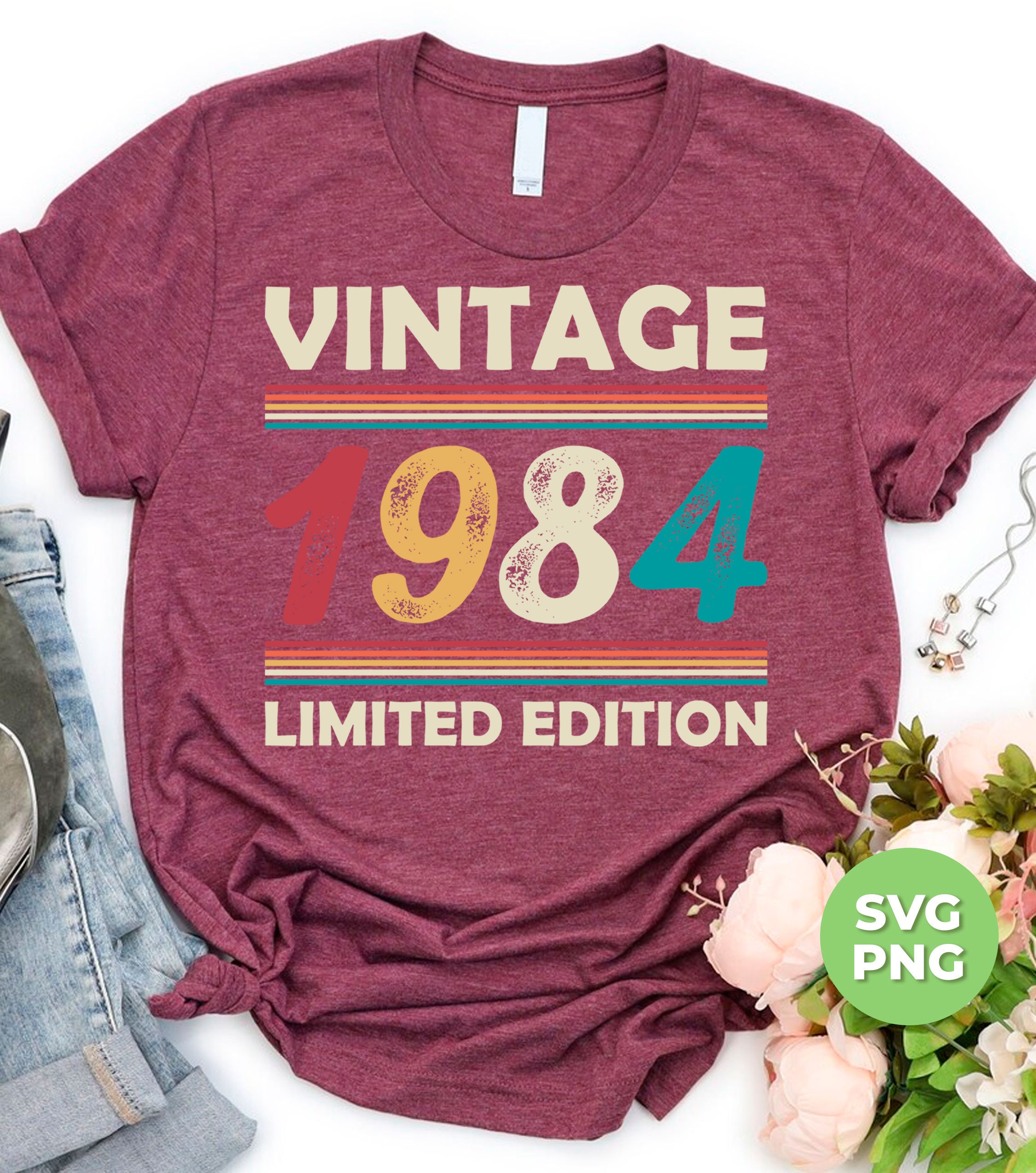 Vintage Birthday Svg 1984 Birthday Svg Retro 1984 Svg 1984 - Etsy