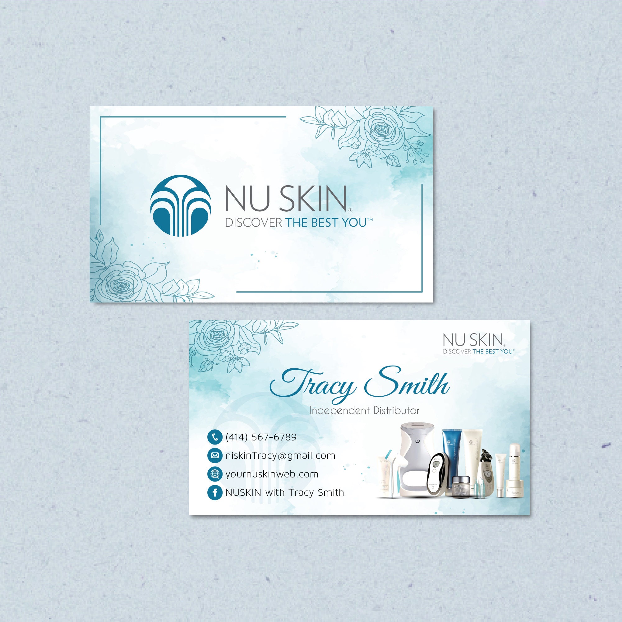 Personalized Nu Skin Business Card, Modern Nu Skin Marketing Cards ...