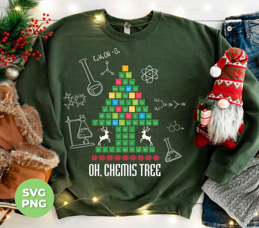 Oh Christmas Svg, Chemis-tree, Chemical Xmas Svg, Chemical Board Svg ...