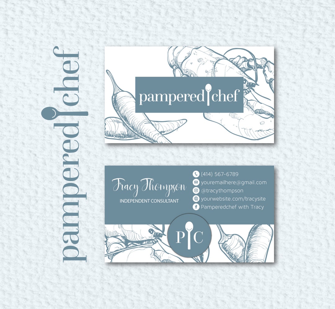Personalized Pampered Chef Business Card Minimalist Pampered - Etsy